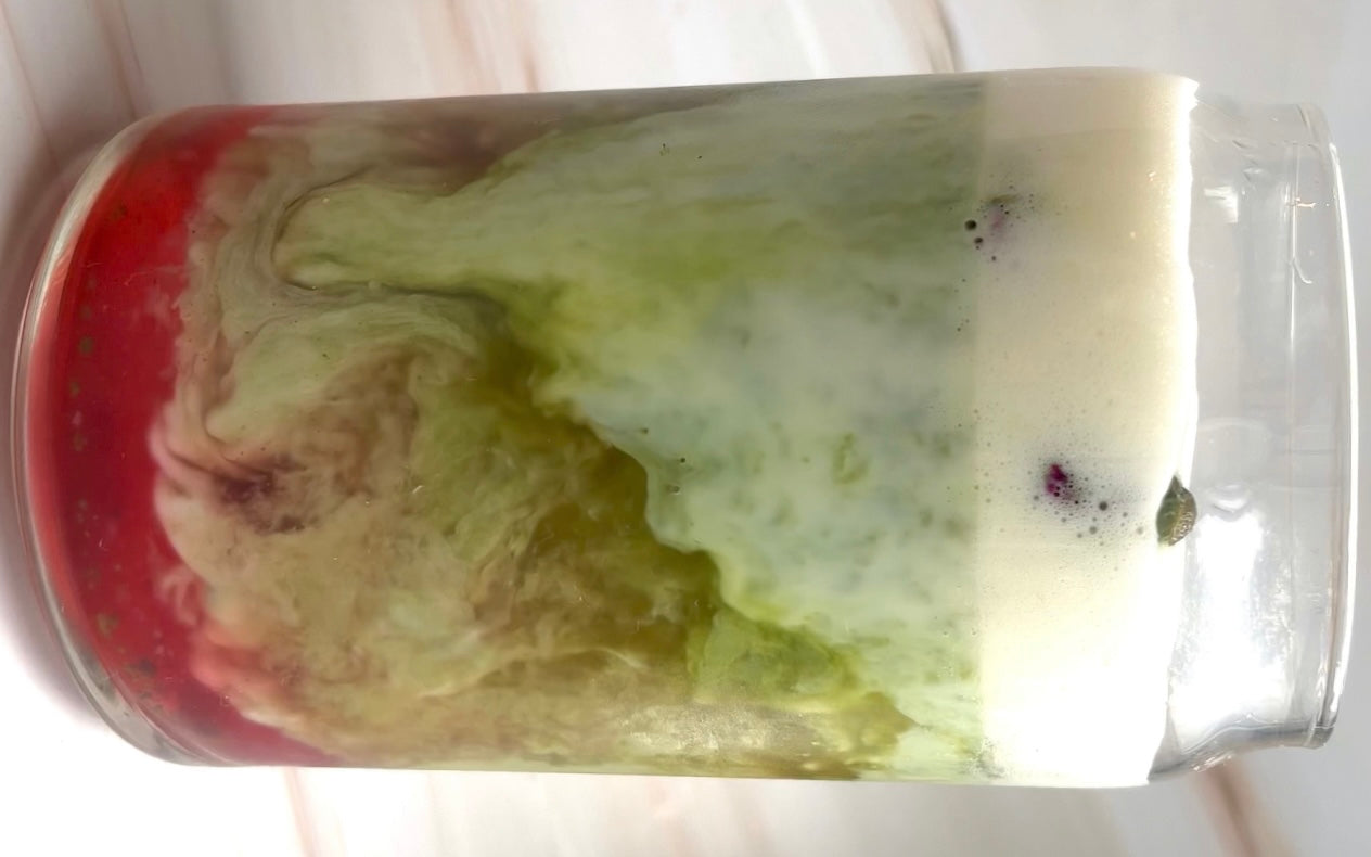 Rose Flower Matcha Iced Tea | Flower Tea Recipe | The Qi