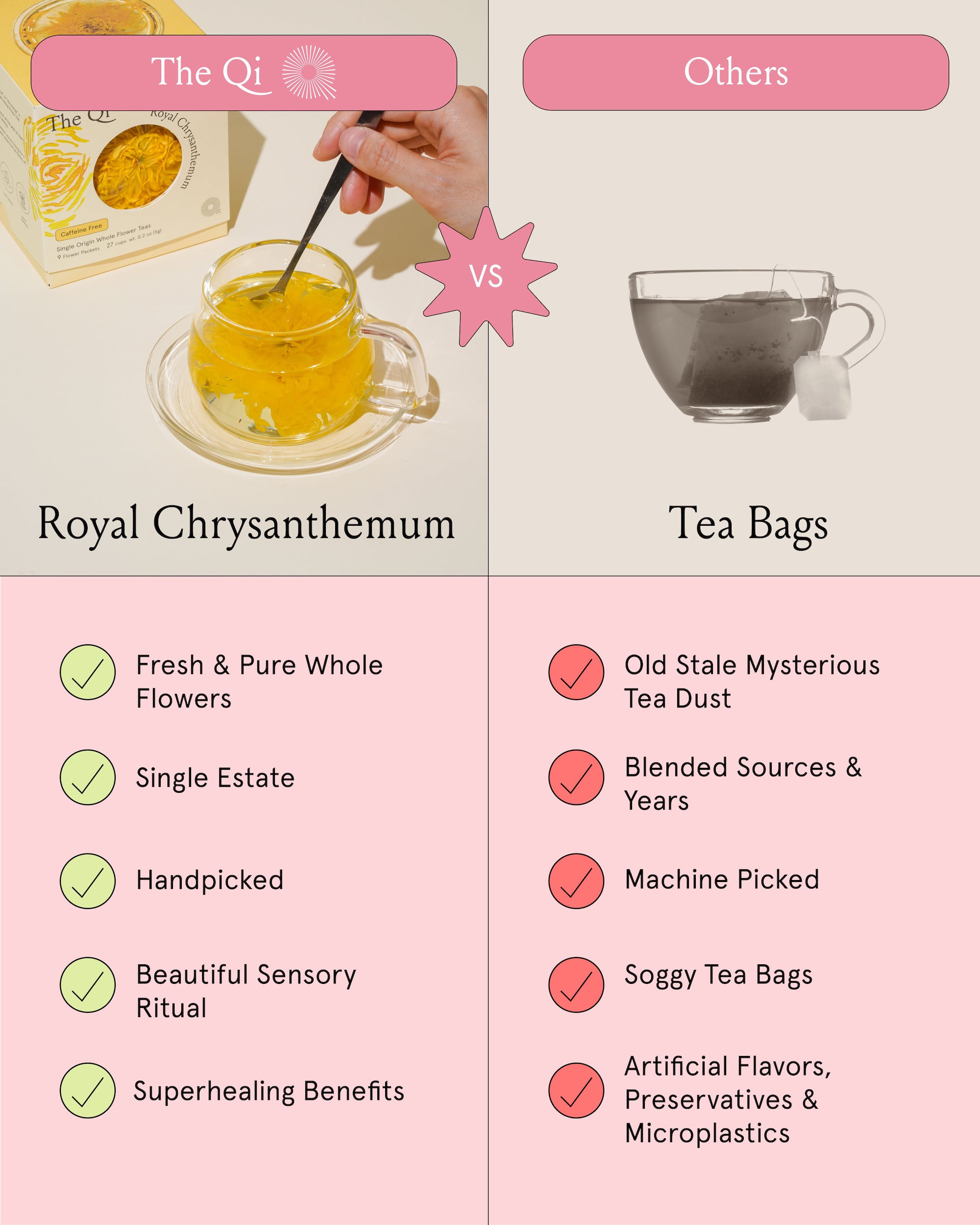 Organic Chrysanthemum Flower Tisane Flowering tea|The Qi